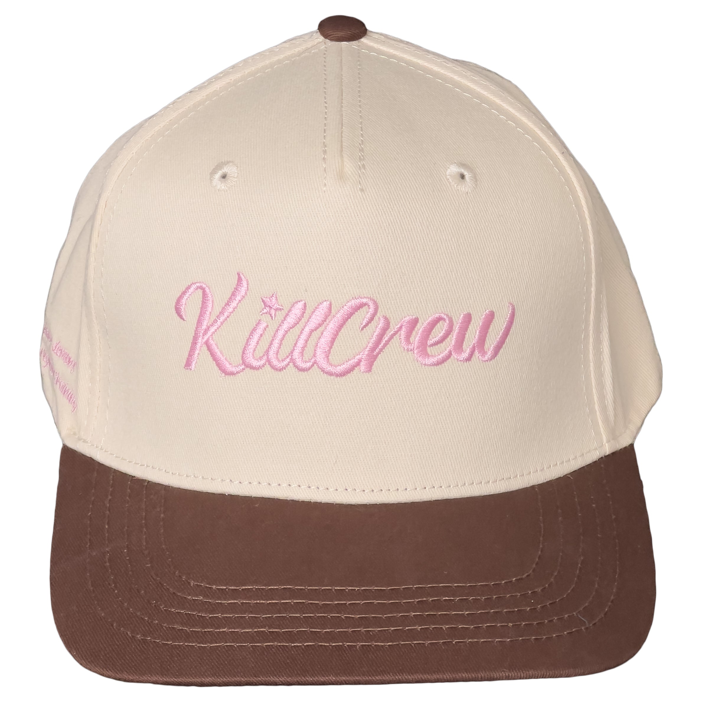SCRIPT 5 PANEL SNAPBACK - CREAM / BROWN – Kill Crew