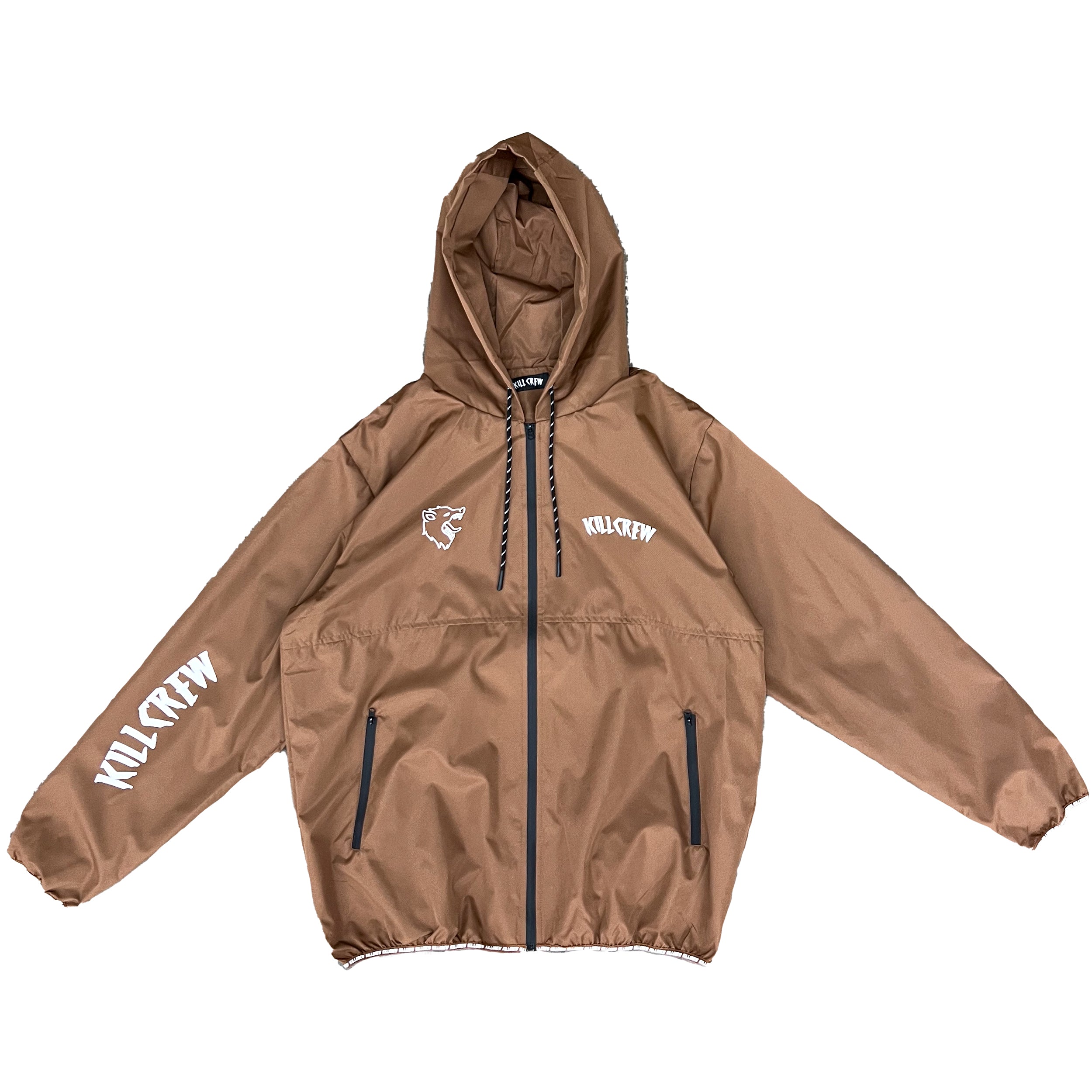 WOLF QUICK DRY WINDBREAKER - BROWN / WHITE – Kill Crew