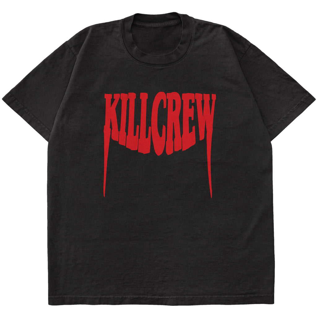 OVERSIZED "FANGS" T-SHIRT - BLACK / RED – Kill Crew