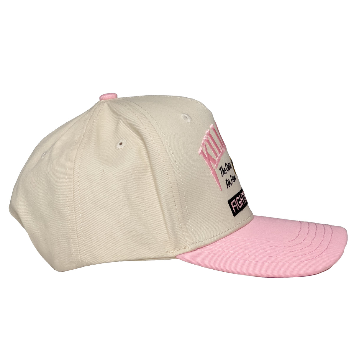 PAIN 5 PANEL SNAPBACK - CREAM / PINK - Kill Crew