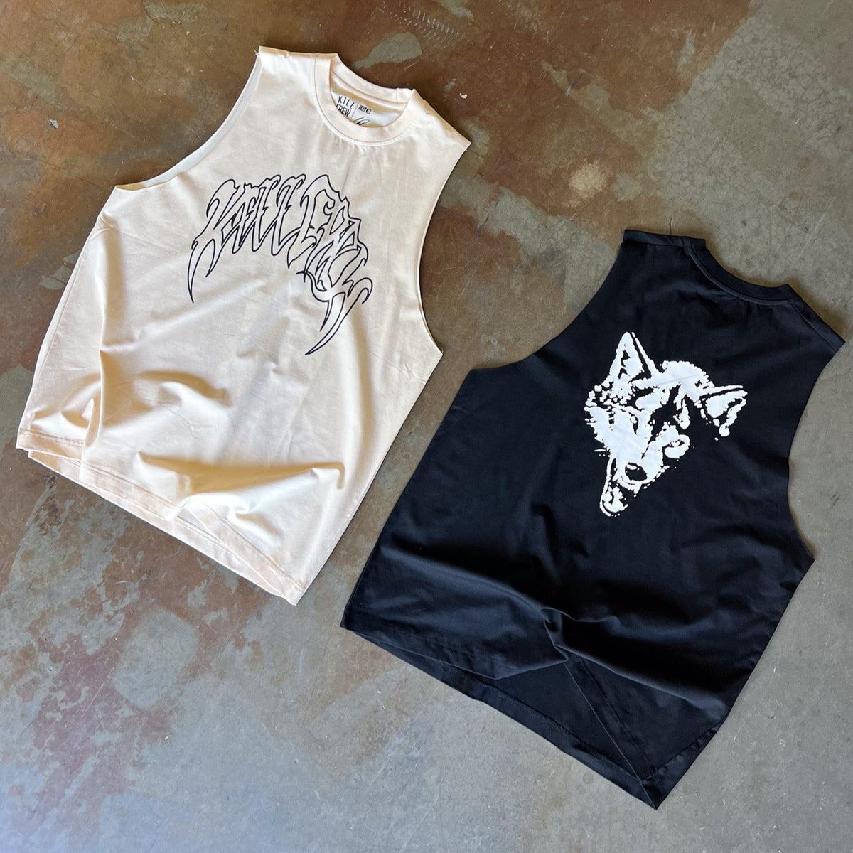 CLASSIC KILL CREW CUT OFF - BLACK / WHITE - Kill Crew