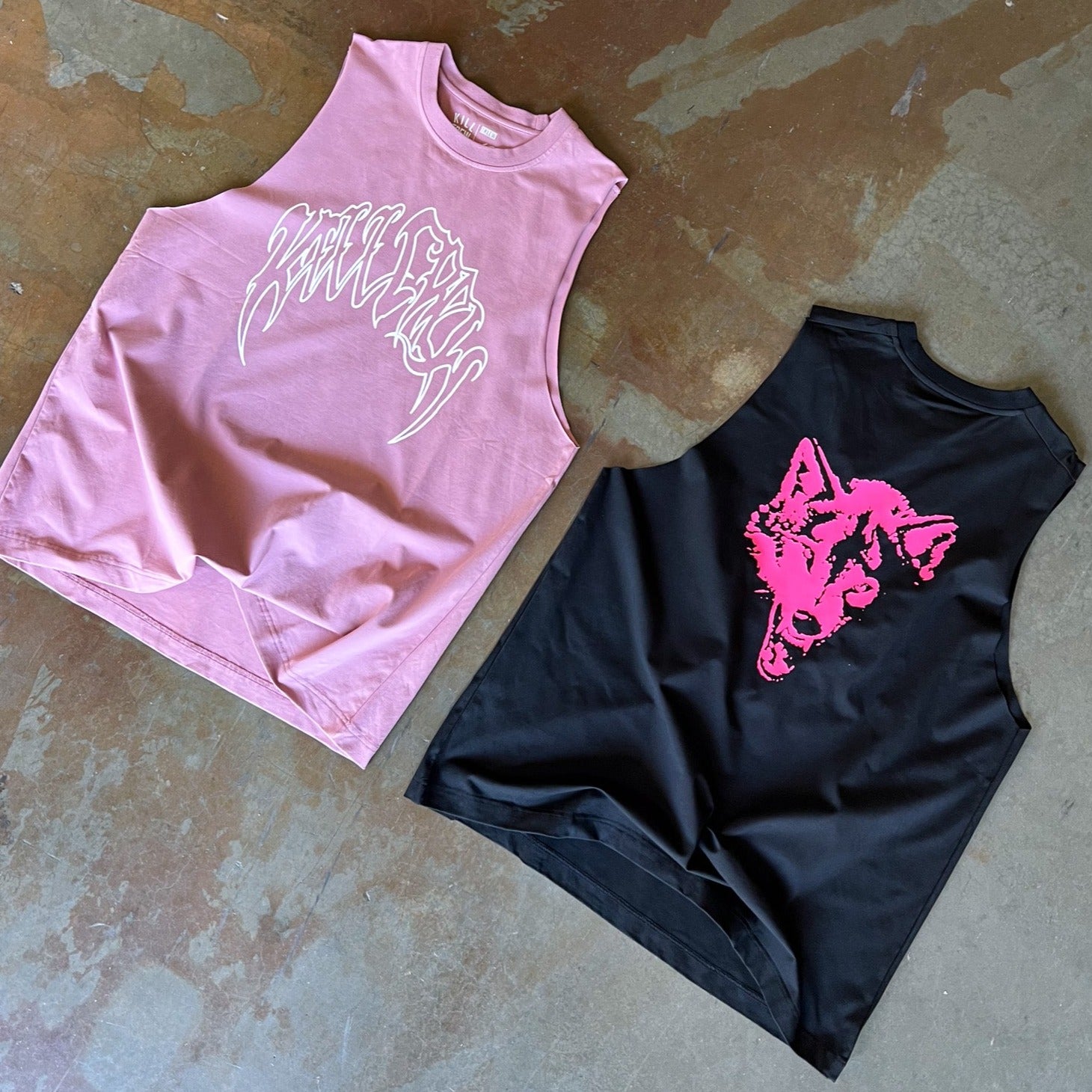 CLASSIC KILL CREW CUT OFF - BLACK / PINK - Kill Crew