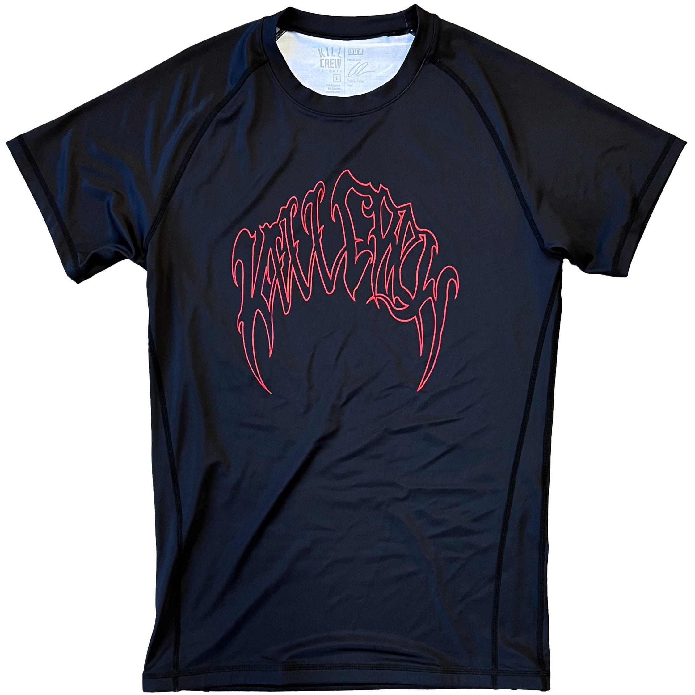 LONE WOLF SHORT SLEEVE RASH GUARD - BLACK / RED – Kill Crew