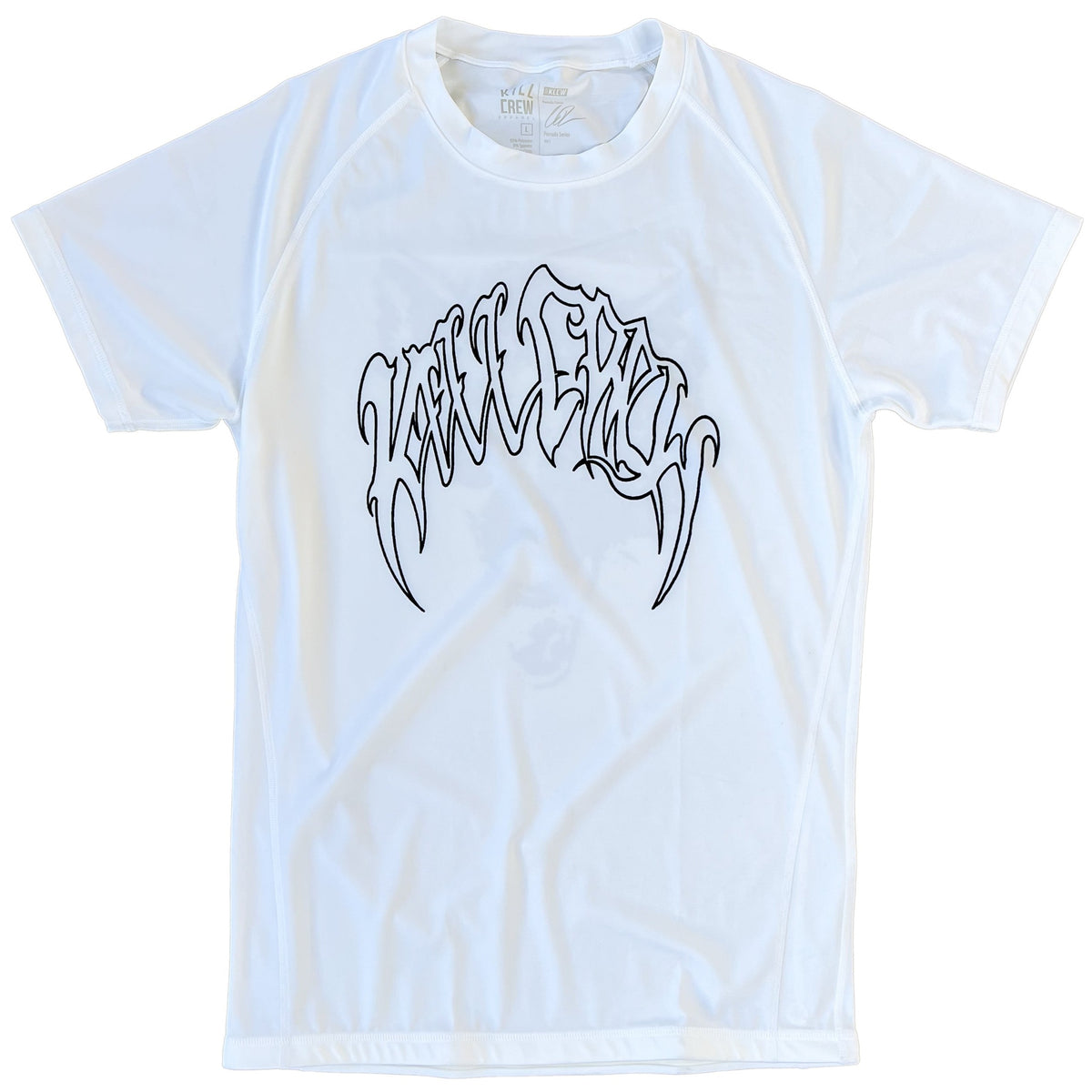 LONE WOLF SHORT SLEEVE RASH GUARD - WHITE - Kill Crew