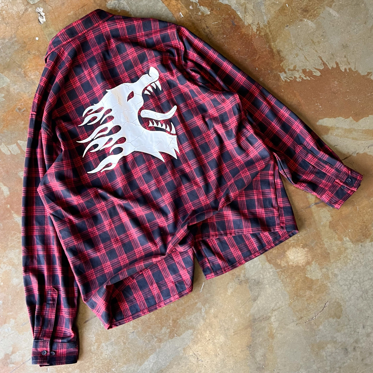 WAR WOLF FLANNEL - RED - Kill Crew