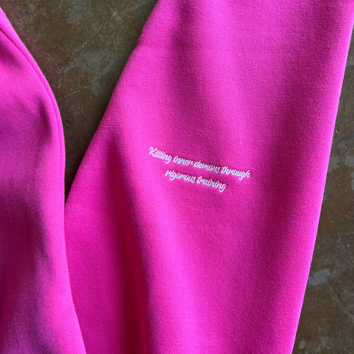 OVERSIZED LUX "SCRIPT" CREW NECK - PINK / WHITE - Kill Crew