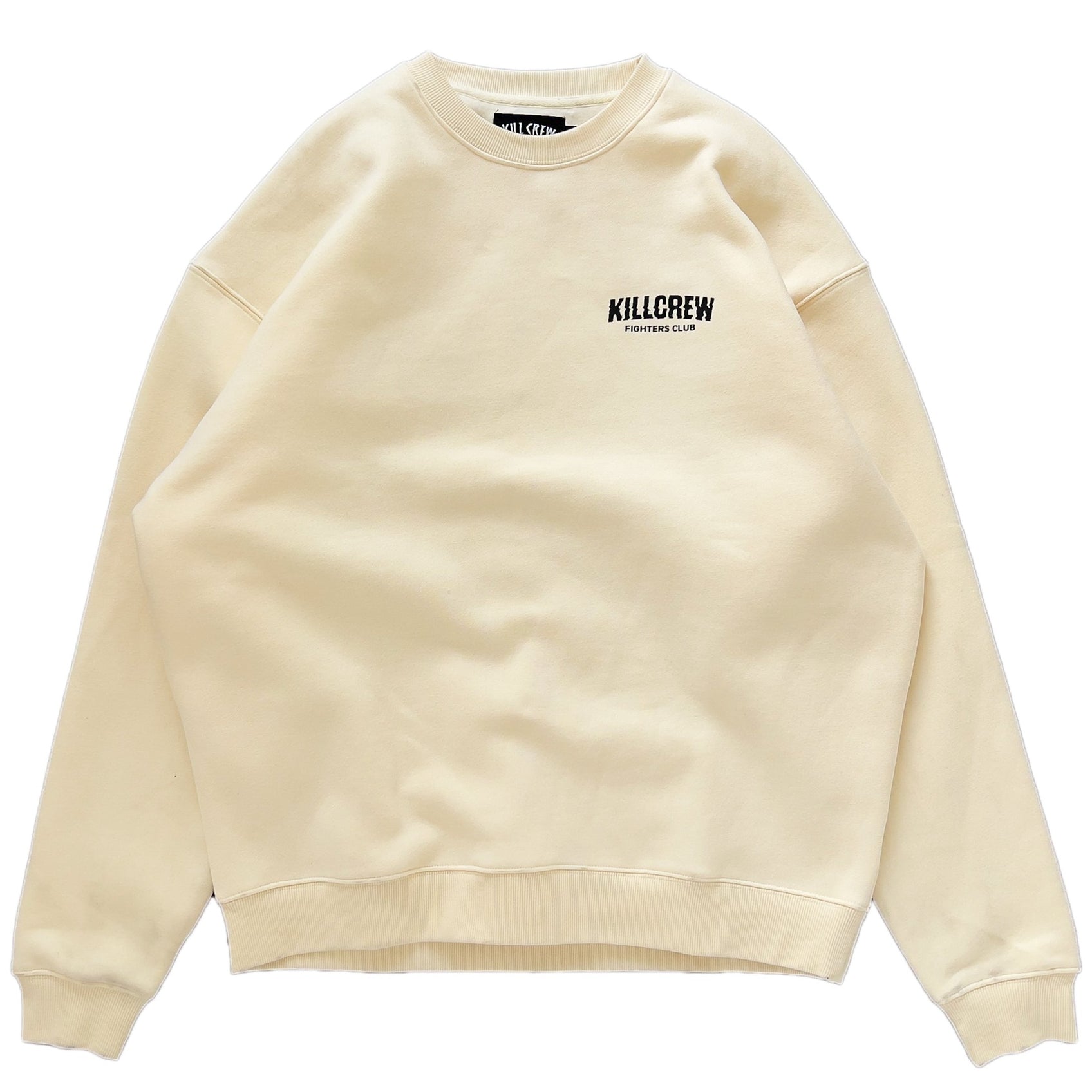 OVERSIZED LUX RIGOROUS TRAINING CREW NECK - CREAM / BLACK – Kill Crew
