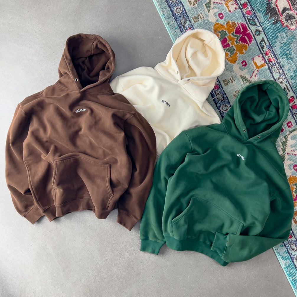 OVERSIZED LUX "SIMPLE" HOODIE - BROWN - Kill Crew