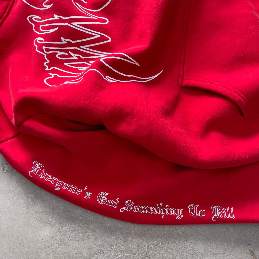 KILL CREW OVERSIZED LUX HOODIE - RED - Kill Crew