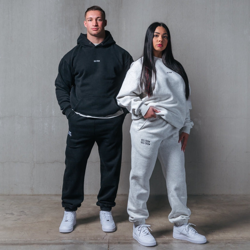 OVERSIZED LUX "SIMPLE" HOODIE - BLACK - Kill Crew