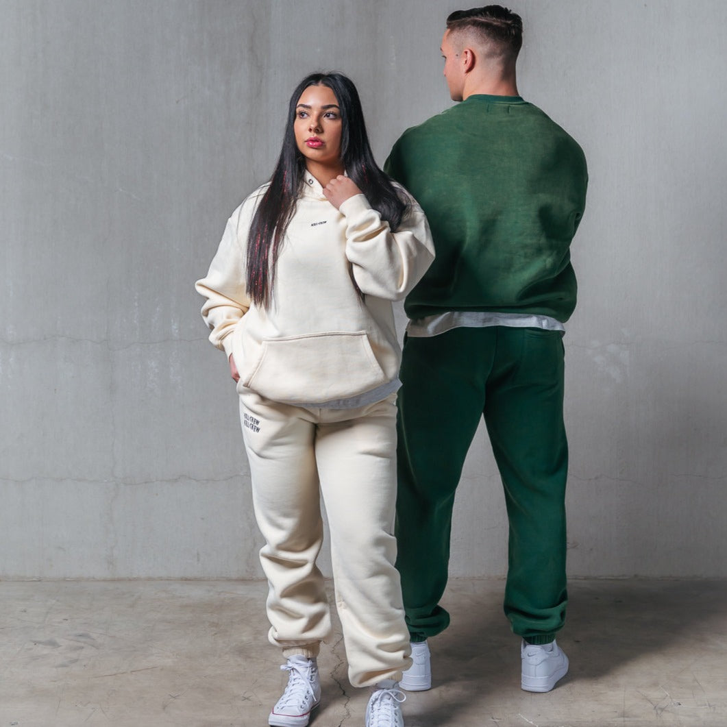 OVERSIZED LUX "SIMPLE" HOODIE - CREAM - Kill Crew