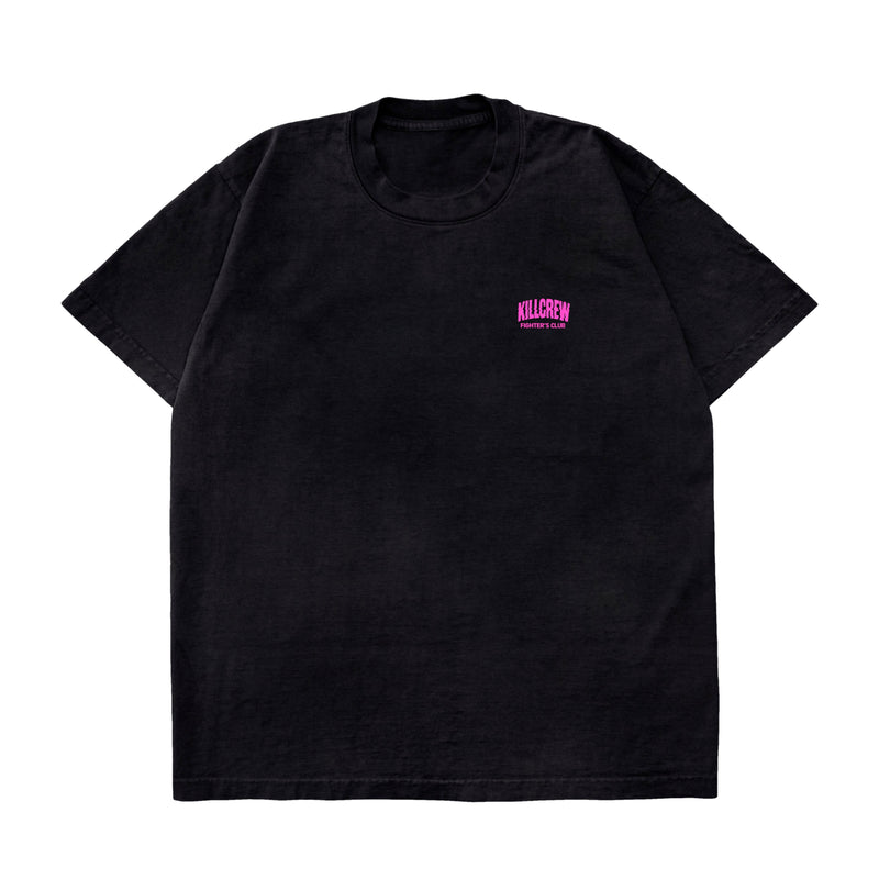 OVERSIZED RIGOROUS TRAINING T-SHIRT - BLACK / PINK - Kill Crew