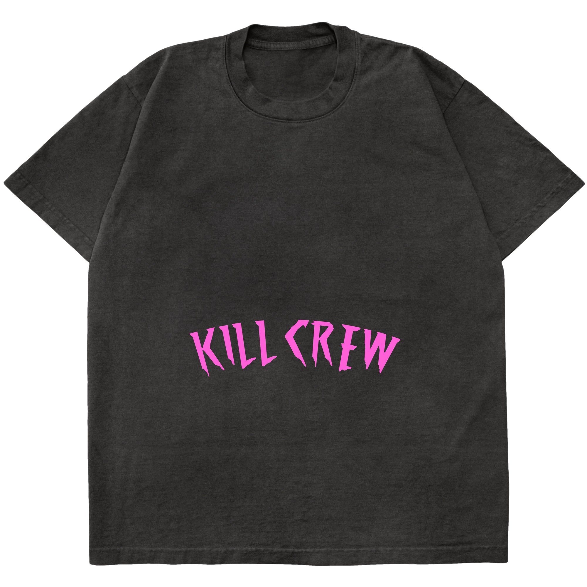 OVERSIZED LUX ACID WASH T-SHIRT - BLACK / PINK - Kill Crew