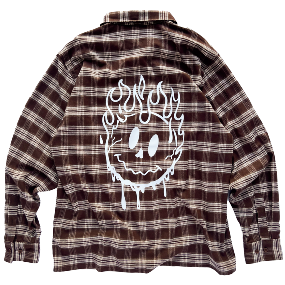 KILL CREW "SMILEY" FLANNEL - BROWN – Kill Crew