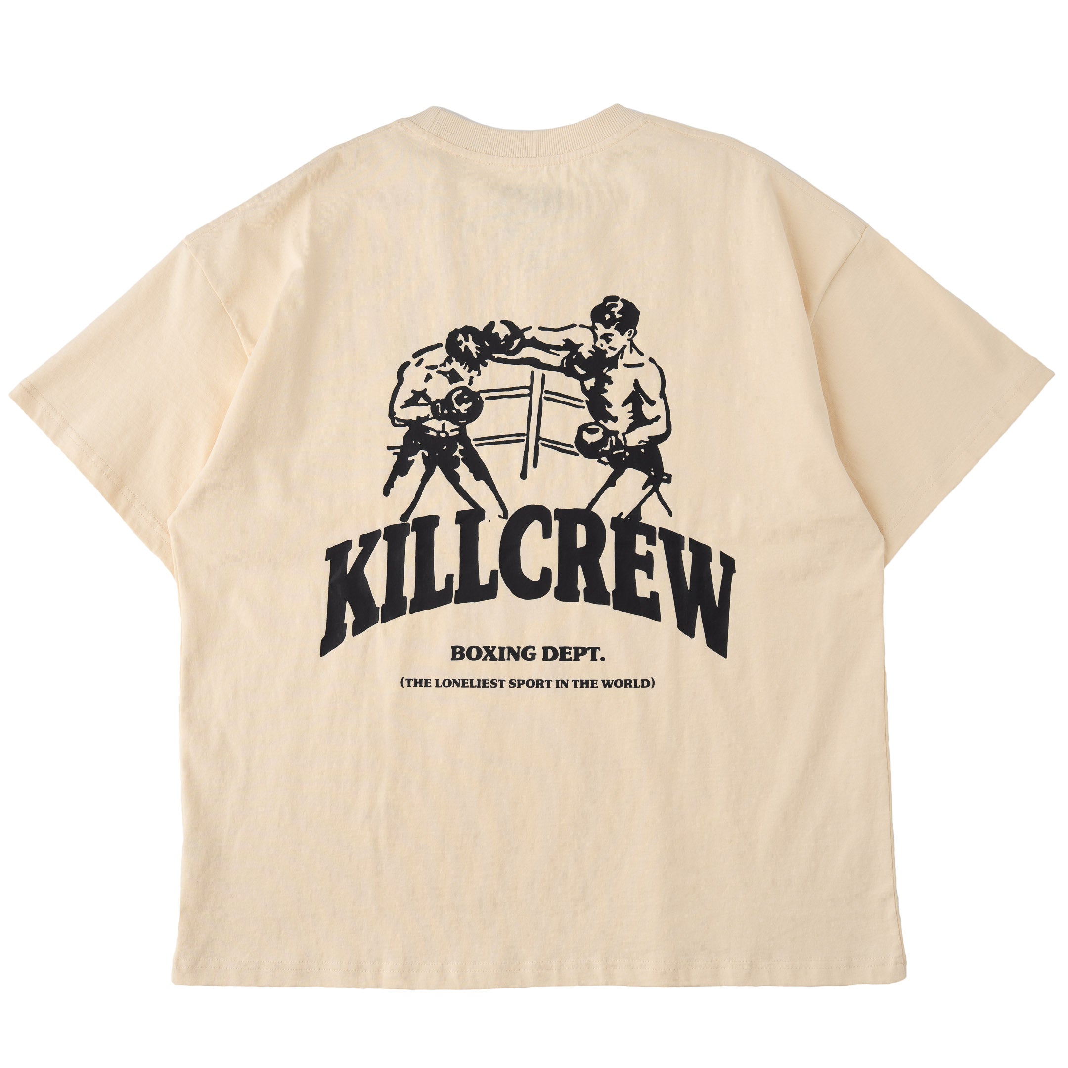 RELAXED FIT BOXING DEPARTMENT T-SHIRT - CREAM / BLACK – Kill Crew