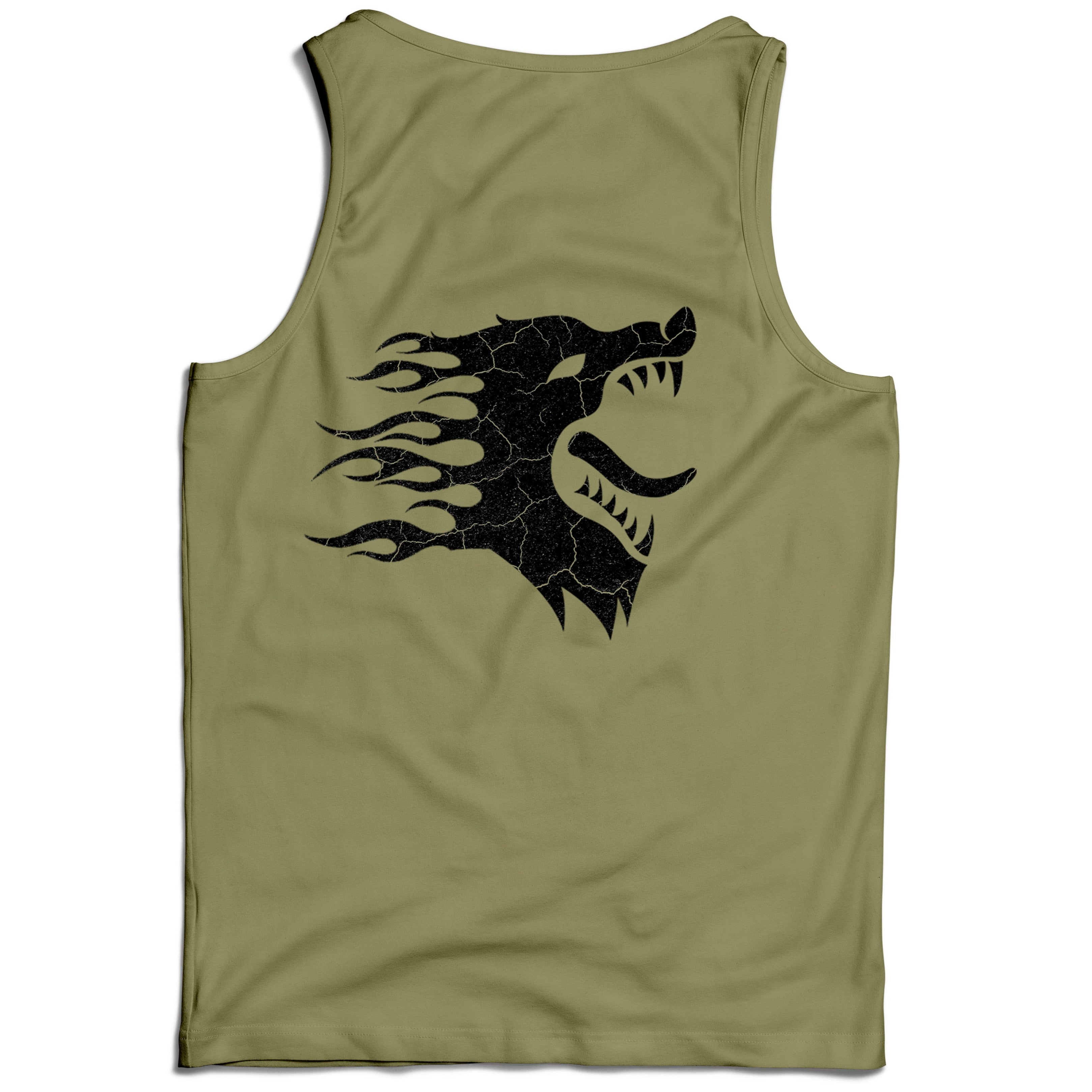 WAR WOLF TANK TOP - OLIVE / BLACK – Kill Crew