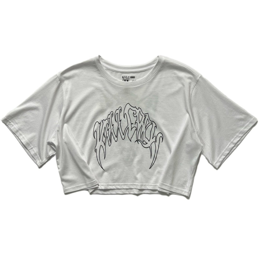 WOLF CROP TOP - WHITE / BLACK – Kill Crew