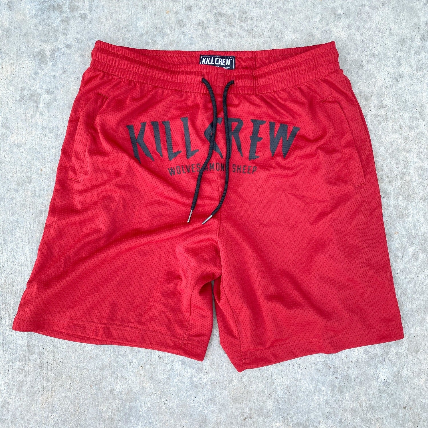 WOLVES SHORTS - RED - Kill Crew