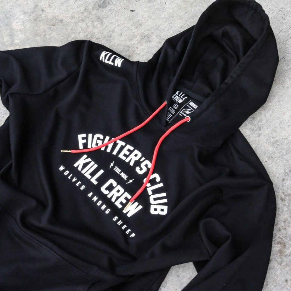 FIGHTER'S CLUB HOODIE - BLACK - Kill Crew