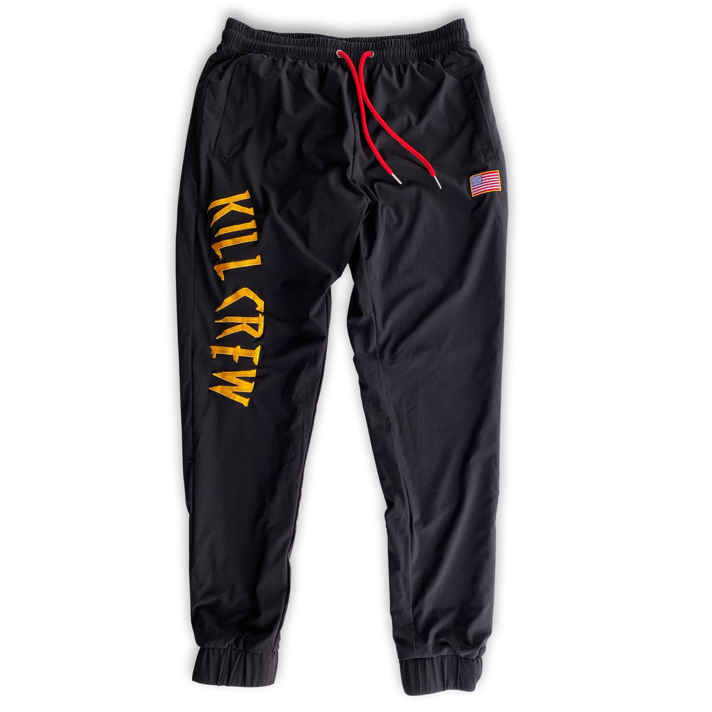 NYLON TECH PANTS - BLACK / GOLD – Kill Crew
