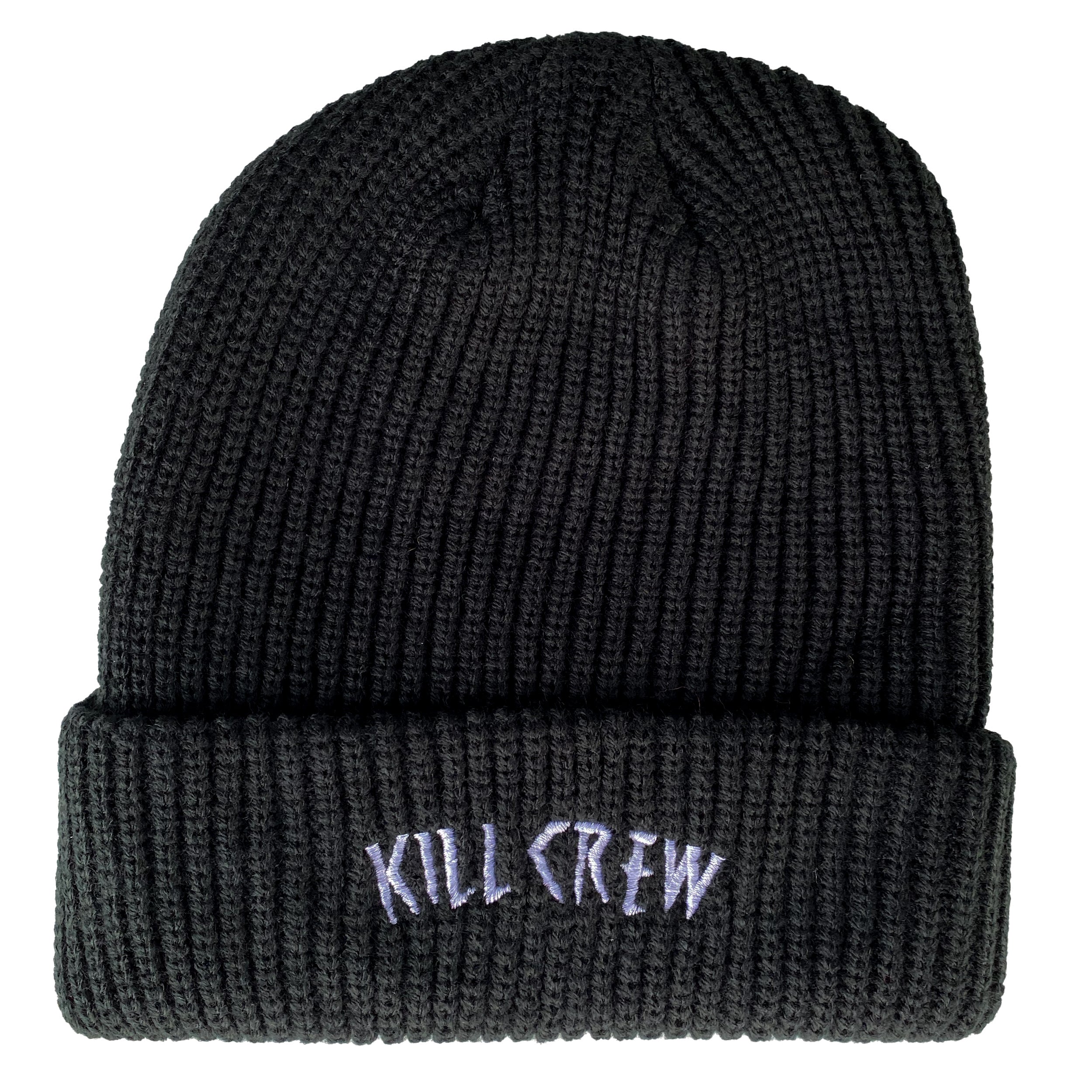 EMBROIDERED CUFFED BEANIE - BLACK – Kill Crew