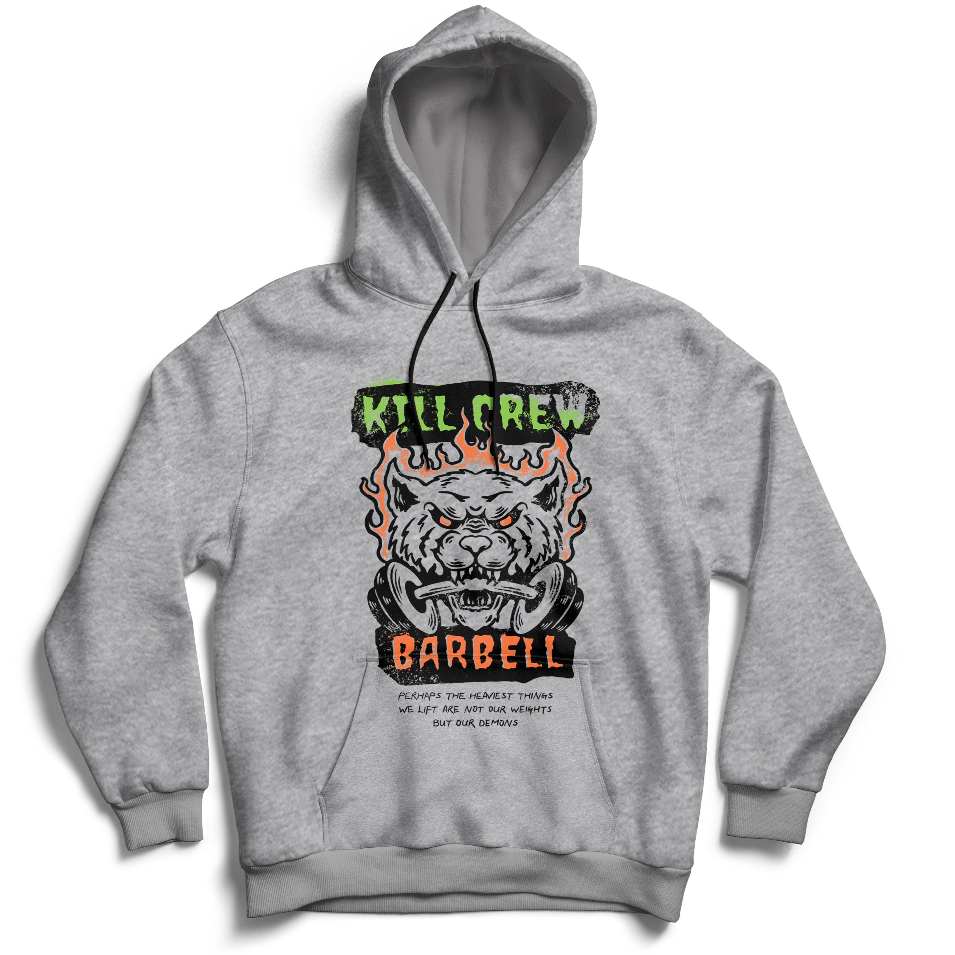 KILL CREW BARBELL HOODIE - GREY – Kill Crew