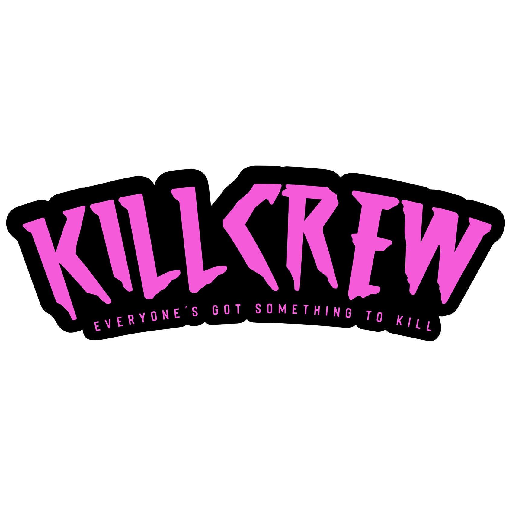KILL CREW STICKER - BLACK / PINK – Kill Crew